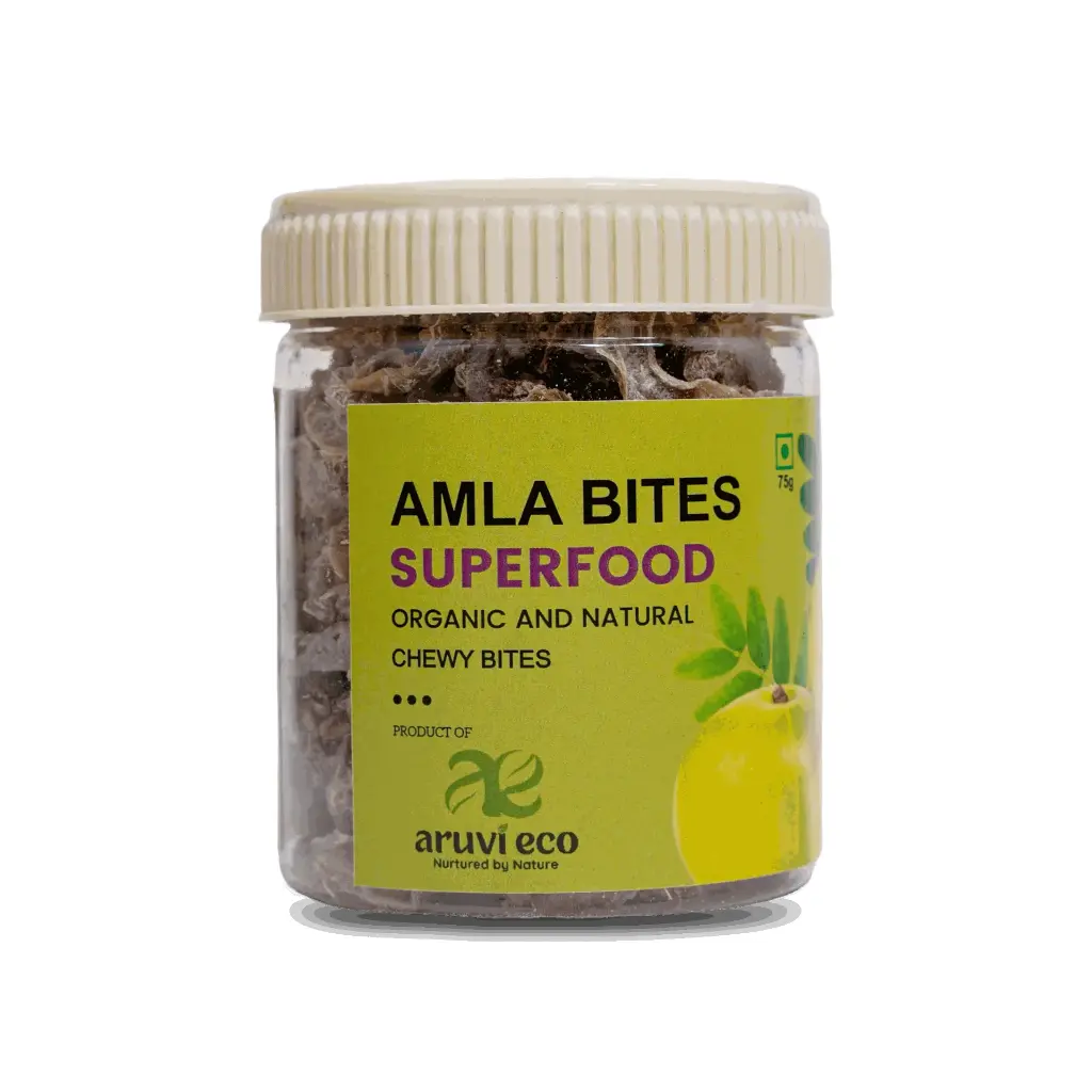 Amla Salted Bites with Ginger & Lemon | Aruvi Eco Organics